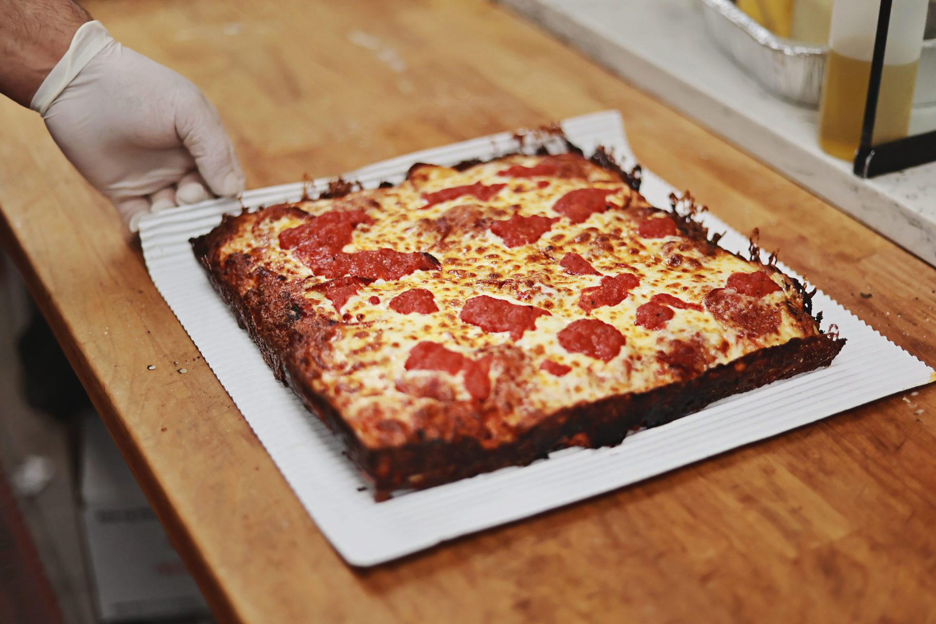 Naturally leavened sourdough pizza is the star at Sicily's Pizza in Detroit