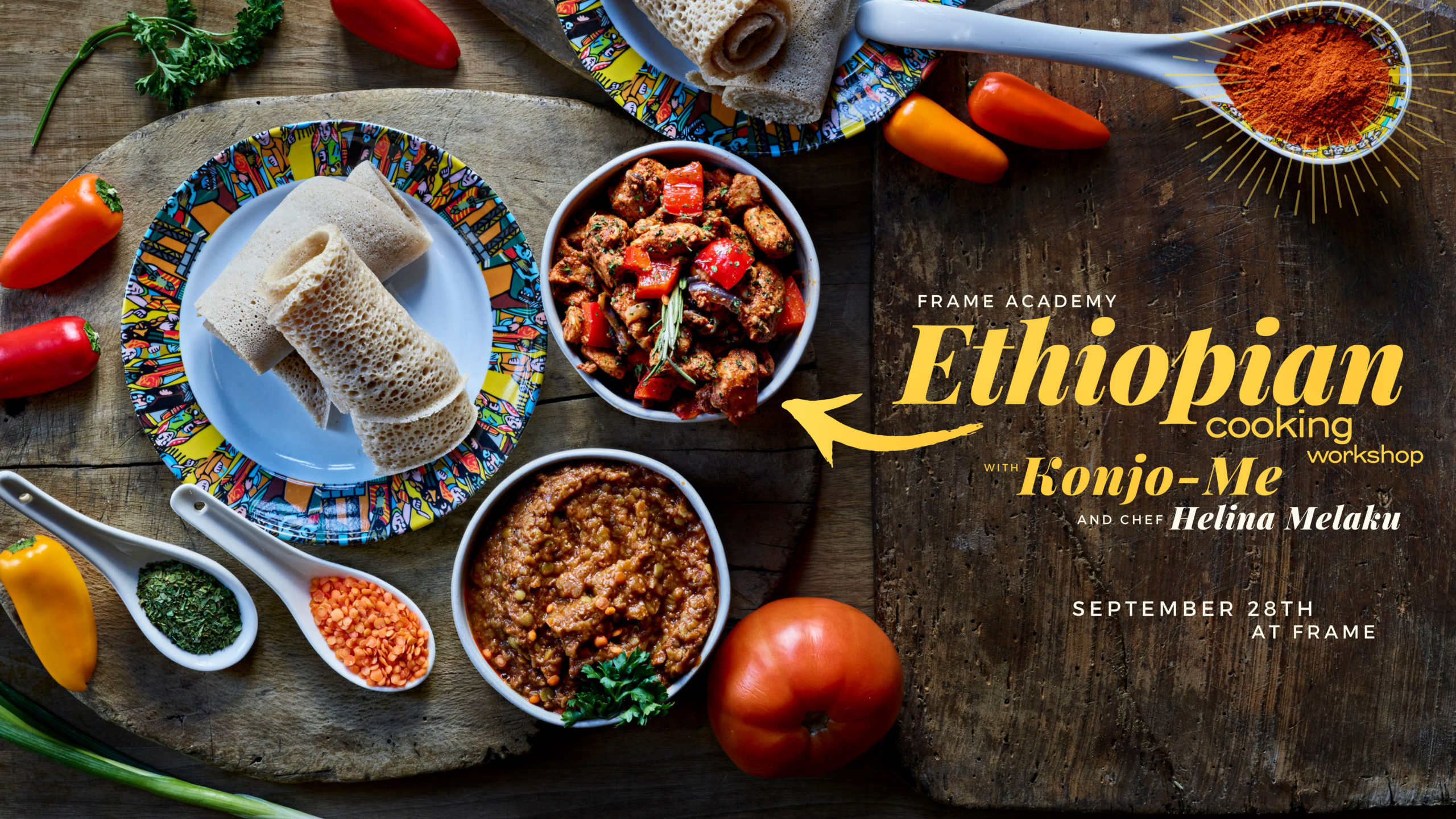 Ethiopian Cooking with Konjo Me (Frame Academy) - Frame & FRAMEbar