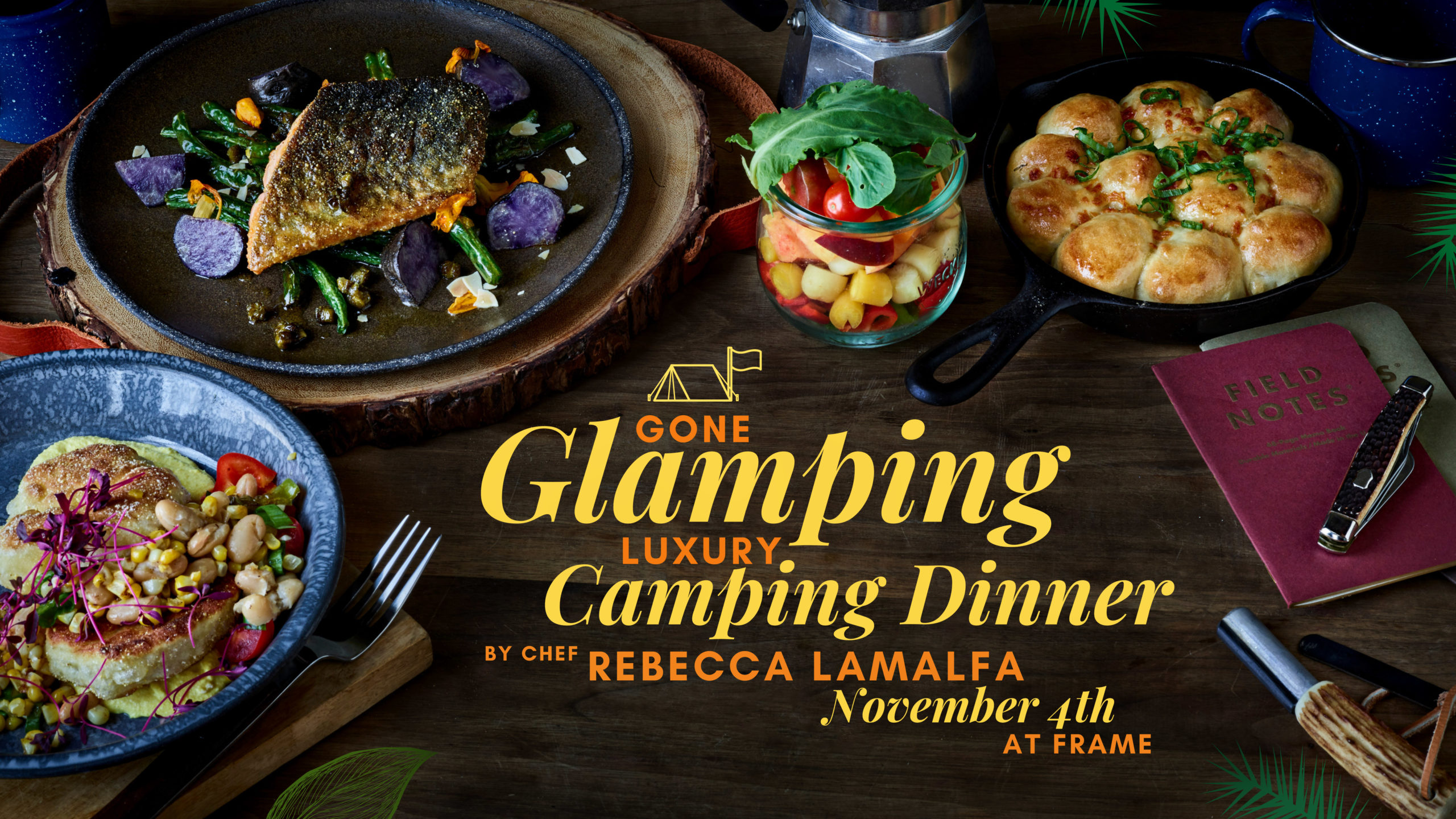 Glamping. A Luxury Camping Dinner by Chef Rebecca LaMalfa - Frame ...