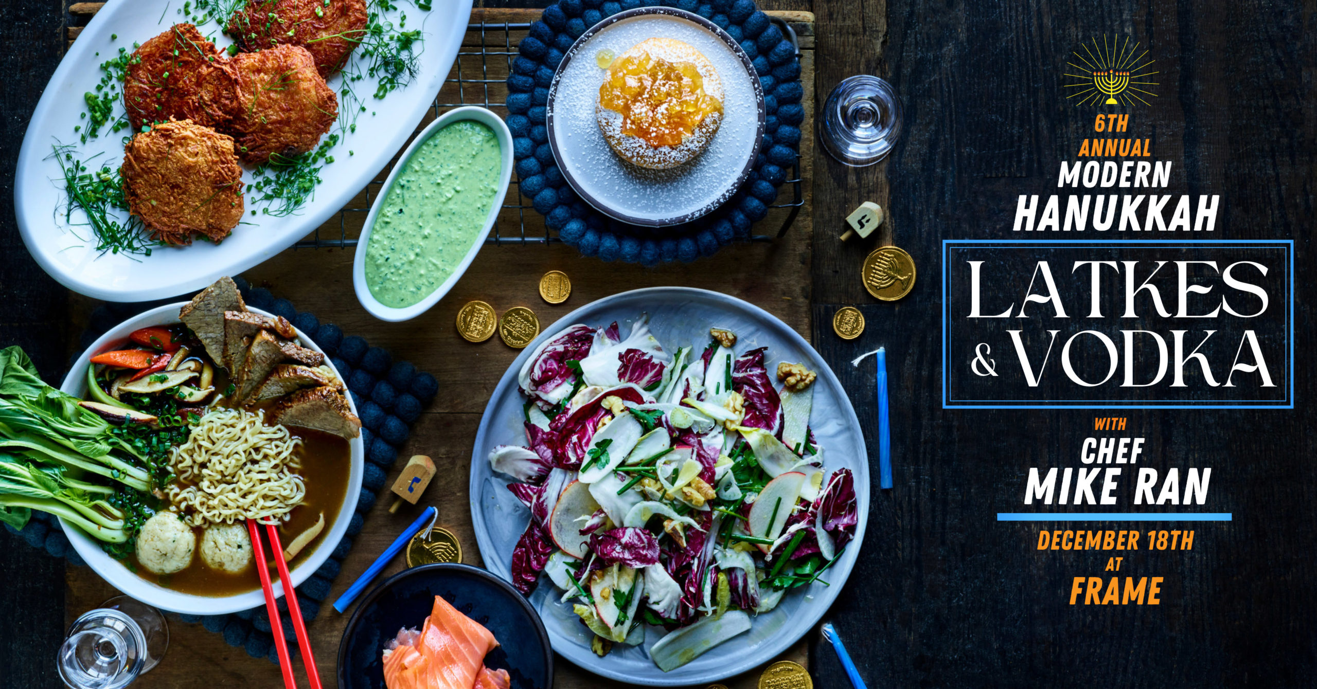 Modern Hannukah. Latkes and Vodka with Chef Mike Ran