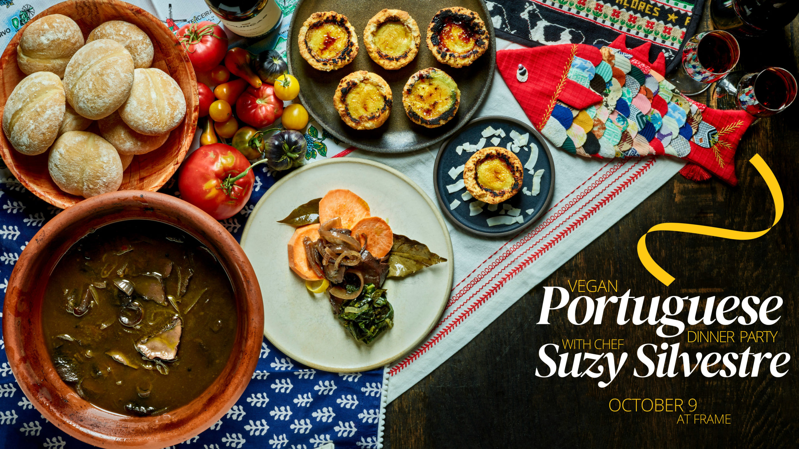 Portuguese Vegan Dinner Party with Chef Suzy Silvestre