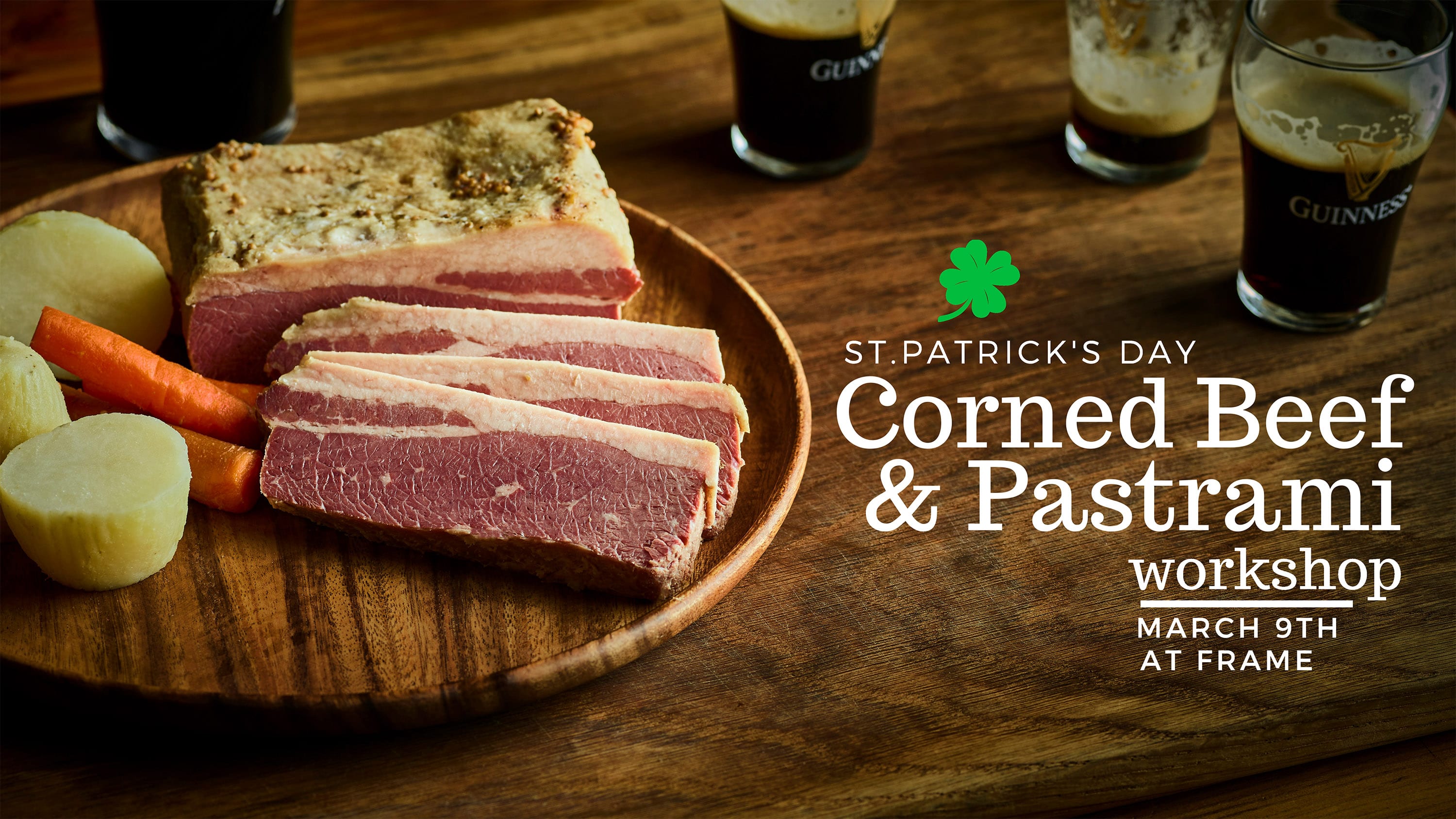St Patrick's Day Corned Beef and Pastrami Making Workshop at frame