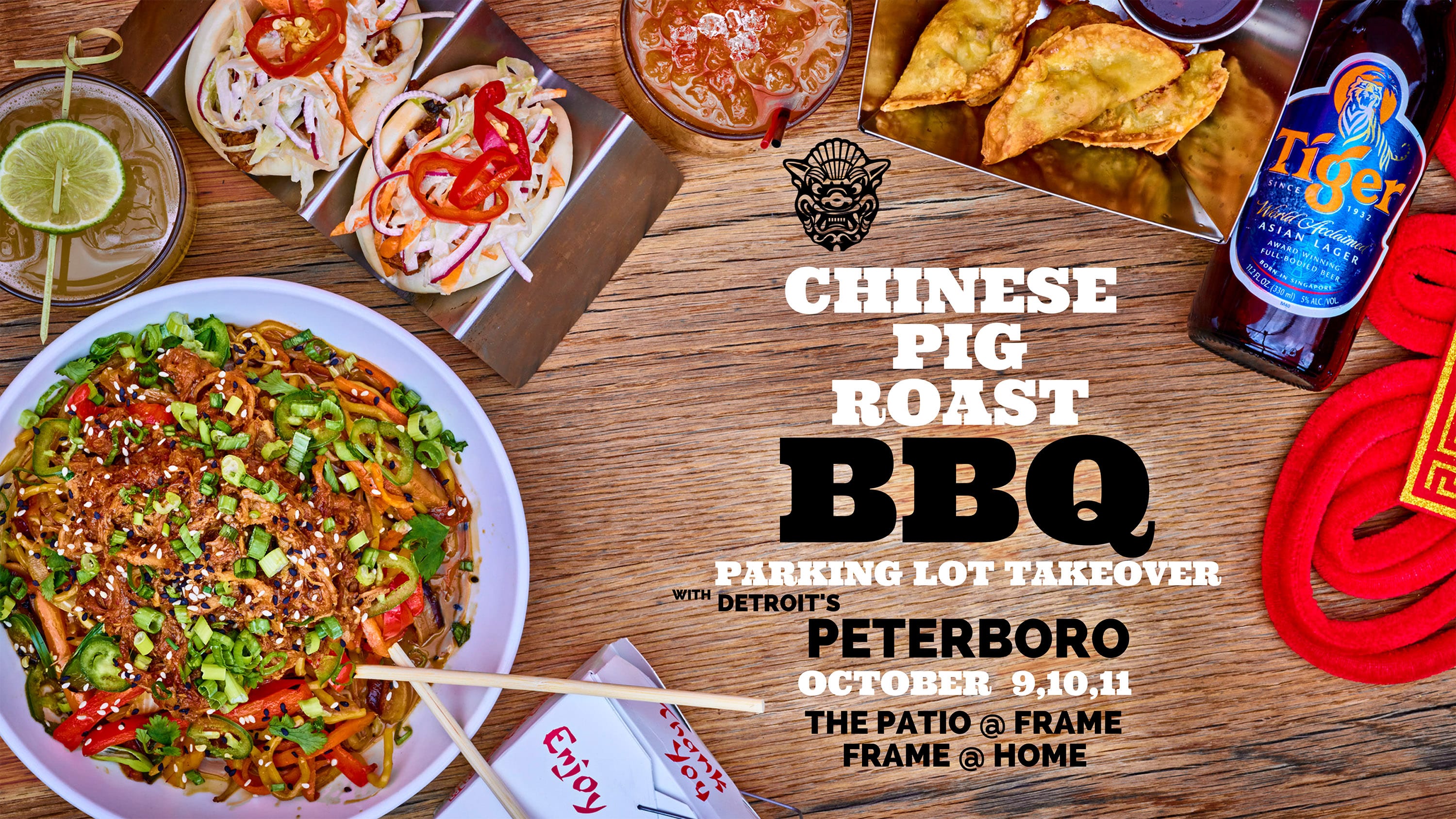 A Chinese Pig Roast: BBQ Parking Lot Takeover w/The Peterboro at frame