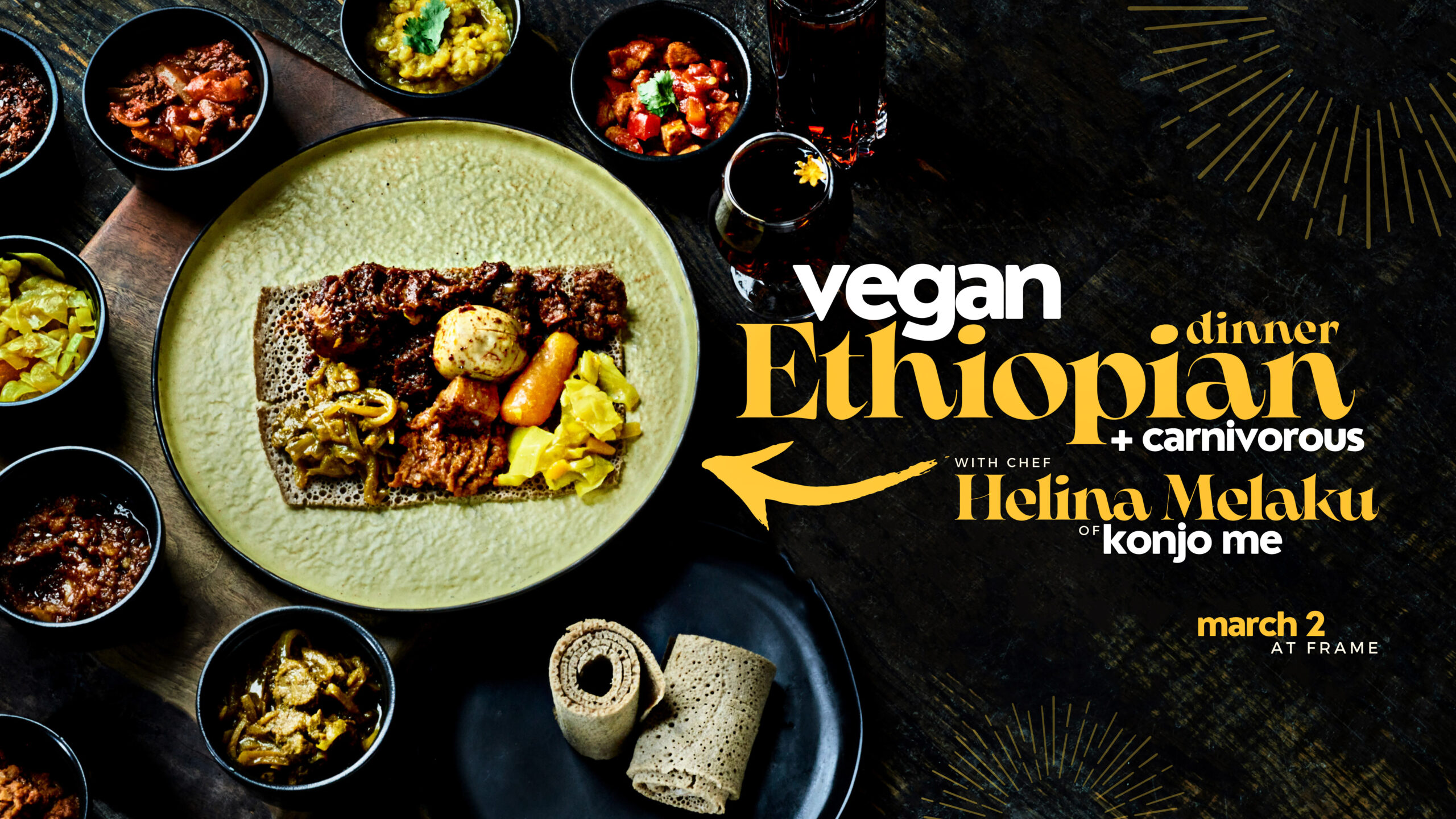 Vegan Ethiopian (+ Carnivorous) Dinner with Helina Melaku of Konjo Me